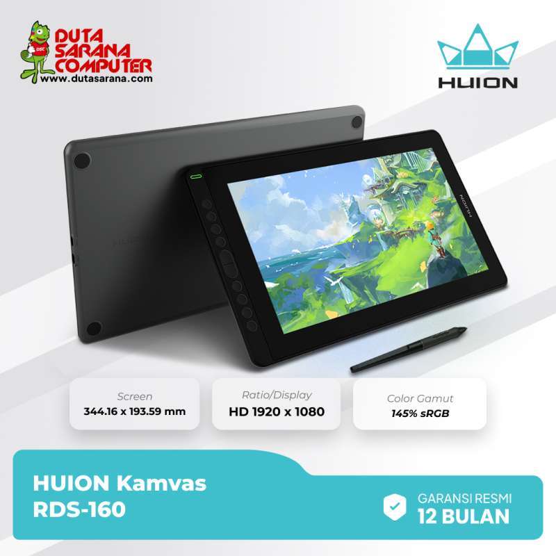 Promo Huion Pen Display Kamvas Rds-160 Diskon 11% Di Seller Duta Sarana ...