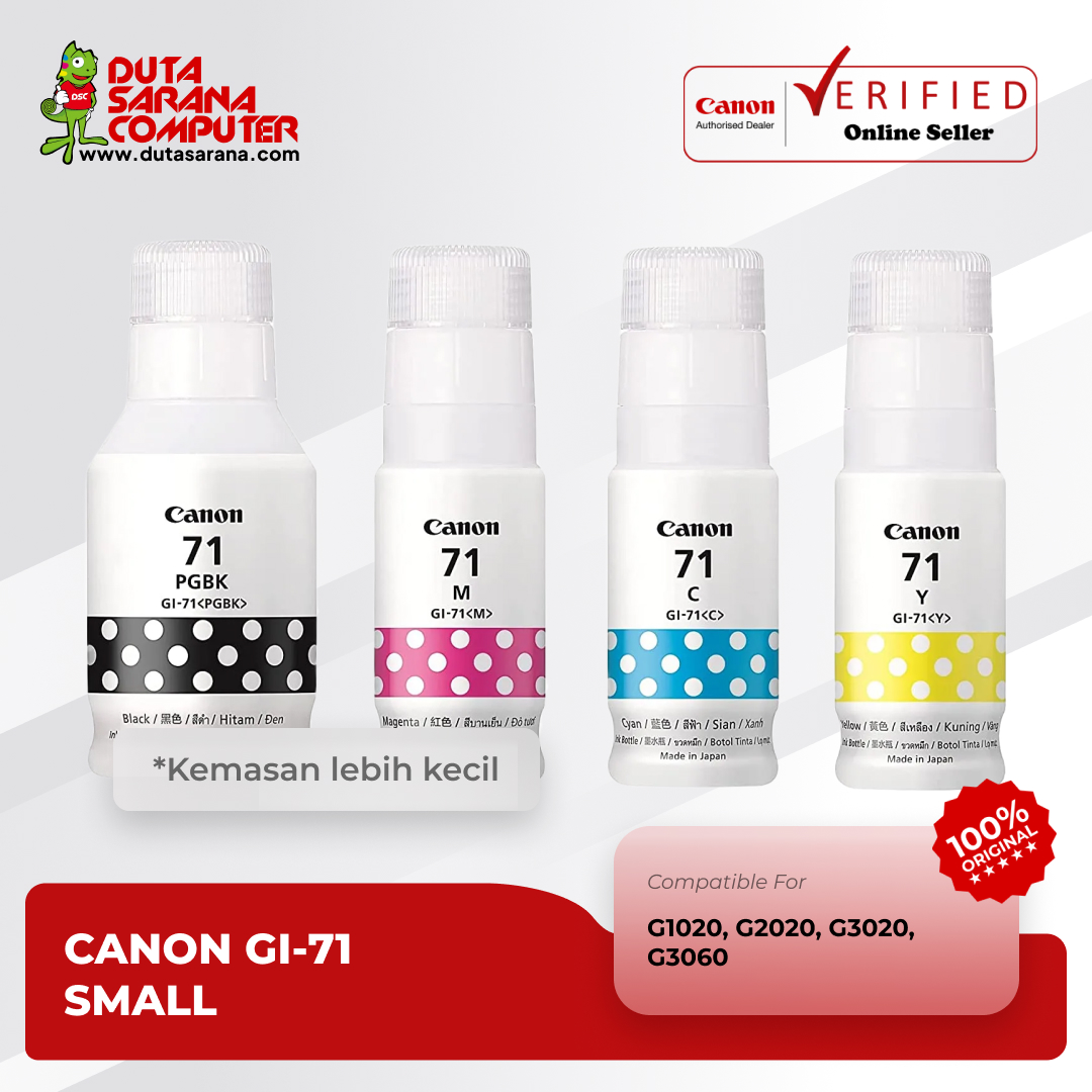 Promo Tinta Canon Gi-71 Small Cyan Magenta Yellow Original Ink Bottles ...