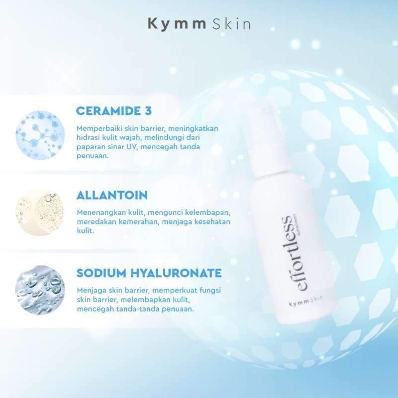 Promo Kymm Skin Effortless Sunscreen Spf 50 60ml Diskon 42% Di Seller ...