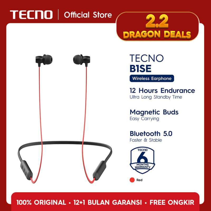Promo TECNO B1SE Wireless Earphone [Bluetooth Sport Headset with ...