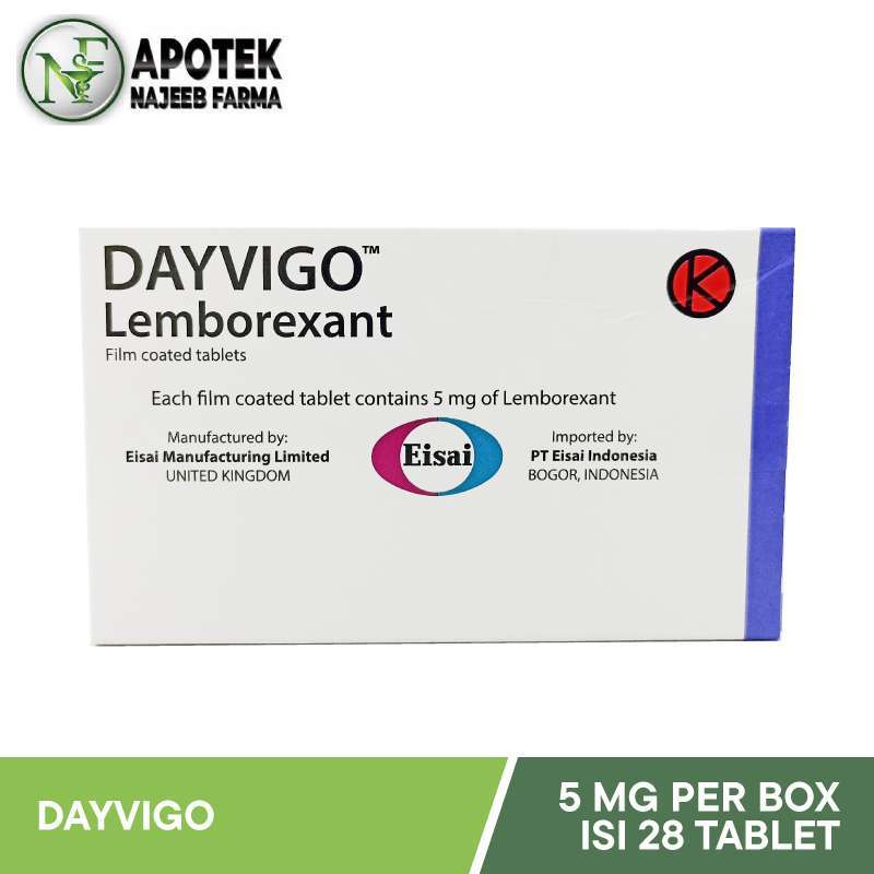 Dayvigo 5 Mg Per Box Isi 28 Tablet Harga Promo Diskon 2025