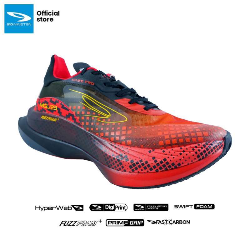 Jual 910 Nineten Haze Pro Mgl Sepatu Lari - Merah/hitam Di Seller 910 ...