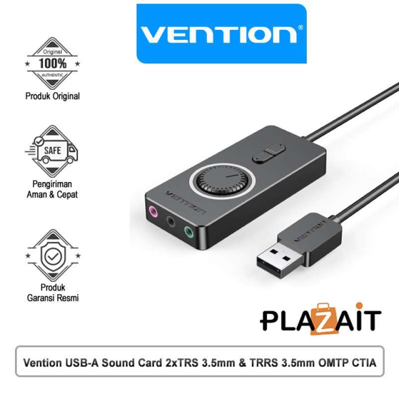 Jual Vention Cdr Usb-a Sound Card With Microphone Input And Volume ...