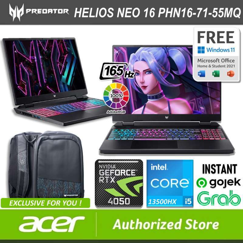 Jual Acer Predator Helios Neo 16 Phn16 71 55mq Rtx4050 I5 13500hx 8 ...