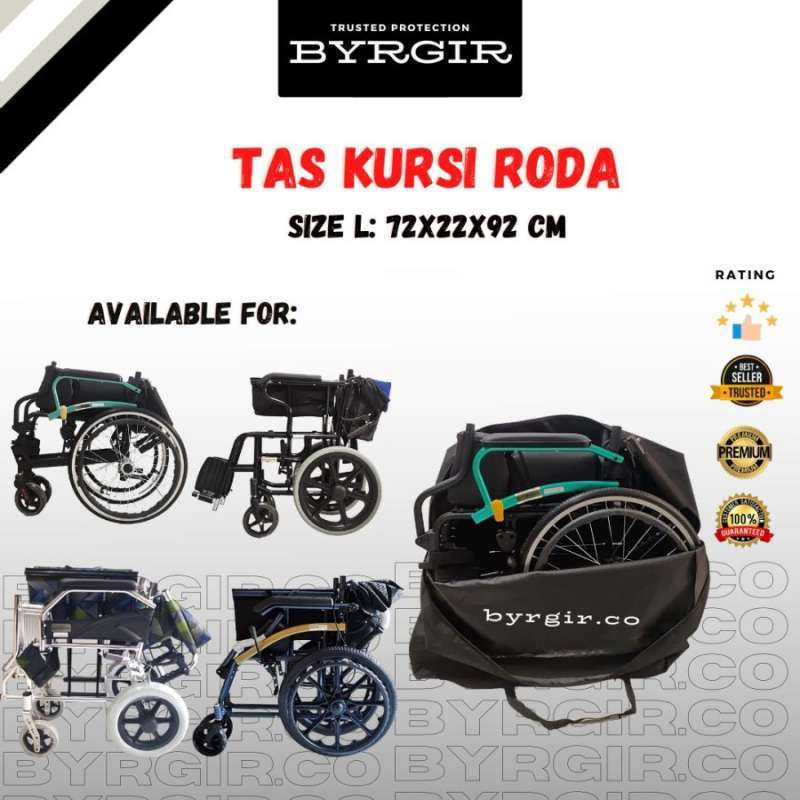 Jual Byrgir Kursi Roda Lipat Traveling Wheelchair Portable Ringan Wheel ...