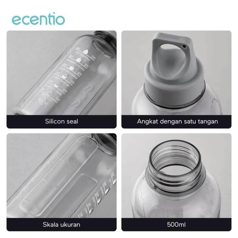 Promo Ecentio 500ml Sports Water Bottle Gray Diskon 11% Di Seller Rapih Rapih - Gudang Blibli ...
