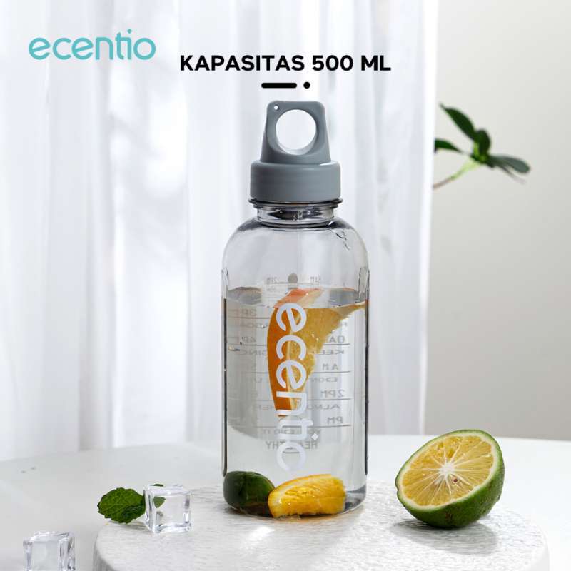 Promo Ecentio 500ml Sports Water Bottle Gray Diskon 11% Di Seller Rapih ...