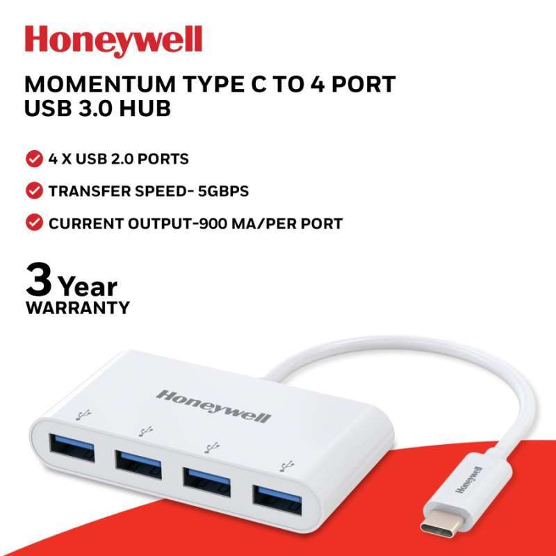 Promo Honeywell 4 In 1 Momentum Type C To Usb 3.0 Hub - 4 Port Usb Hub ...
