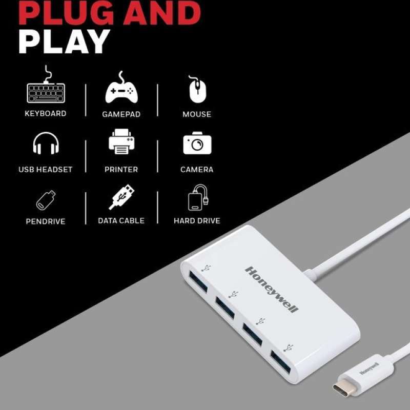 Promo Honeywell 4 In 1 Momentum Type C To Usb 3.0 Hub - 4 Port Usb Hub ...