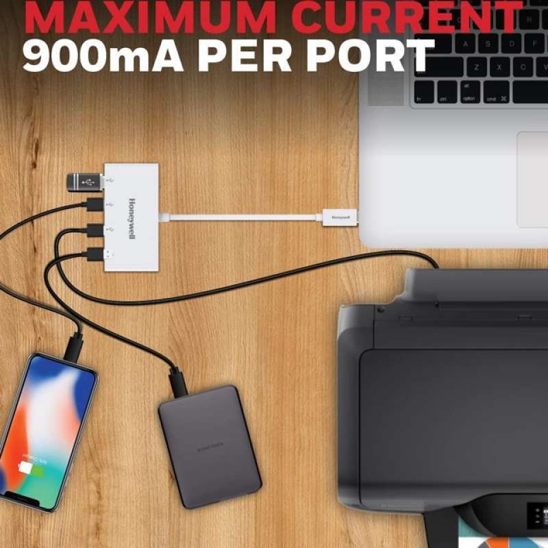 Promo Honeywell 4 In 1 Momentum Type C To Usb 3.0 Hub - 4 Port Usb Hub ...