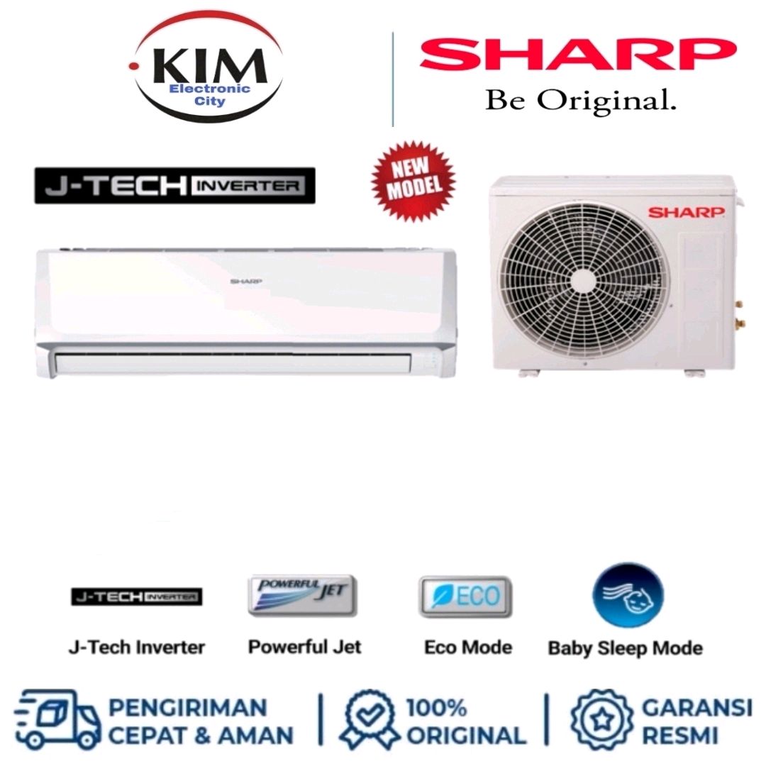 Jual AC SHARP 0.5 PK AH-X6BEY INVERTER 0.5 PK J-TECH INVERTER TURBO ...
