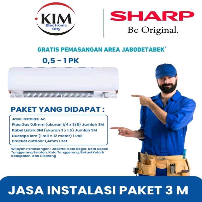 Jual AC SHARP 1 PK AH-X10ZY 1 PK INVERTER J-TECH TURBO COOLING R32 ...