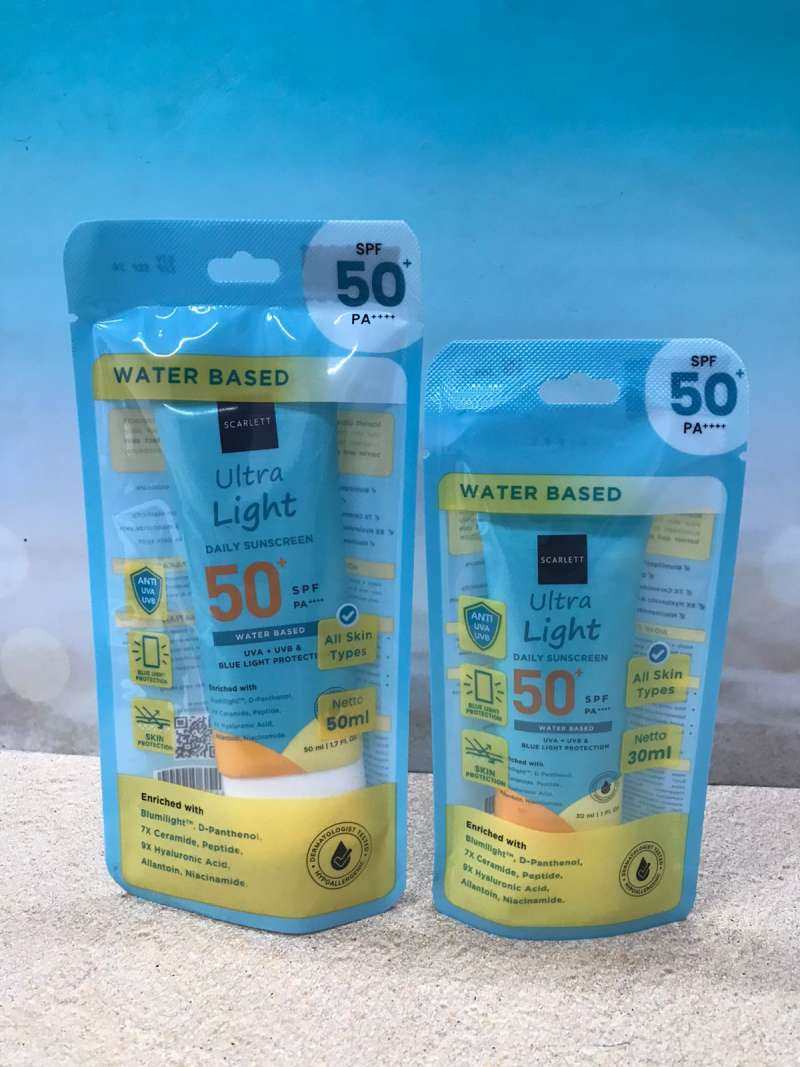 Jual SCARLETT WHITENING ULTRA LIGHT DAILY SUNSCREEN SPF 50 PA+++ WATER ...
