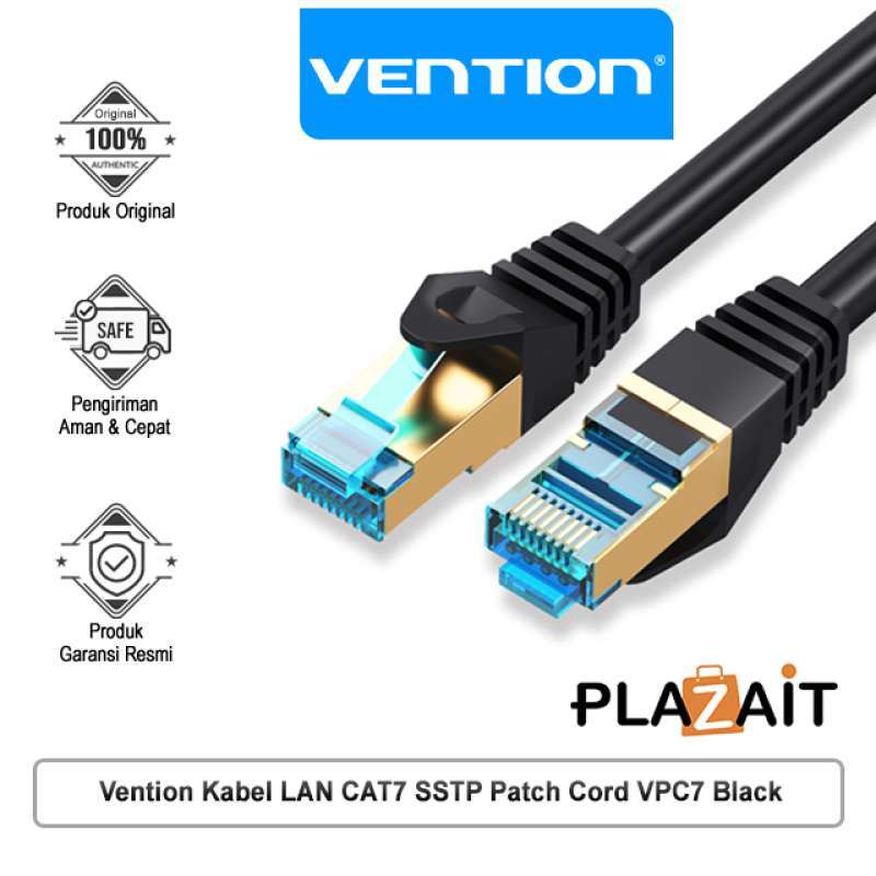 Jual Vention Vpc7 Kabel Lan Rj45 Cat7 Sstp Patch Cord Ethernet Black ...