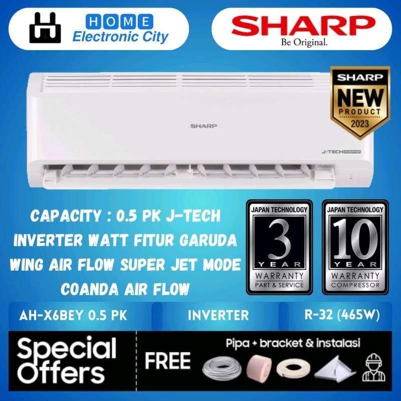 Jual Ac Sharp Inverter Ah-x6bey 0.5 Pk 465 Watt J-tech Inverter Super ...