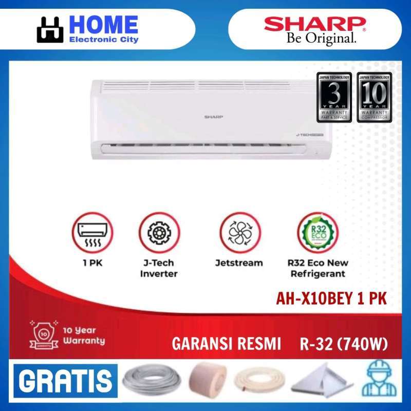 Jual AC SHARP INVERTER AH-X10BEY [1 PK] J-TECH INVERTER TURBO COOLING ...