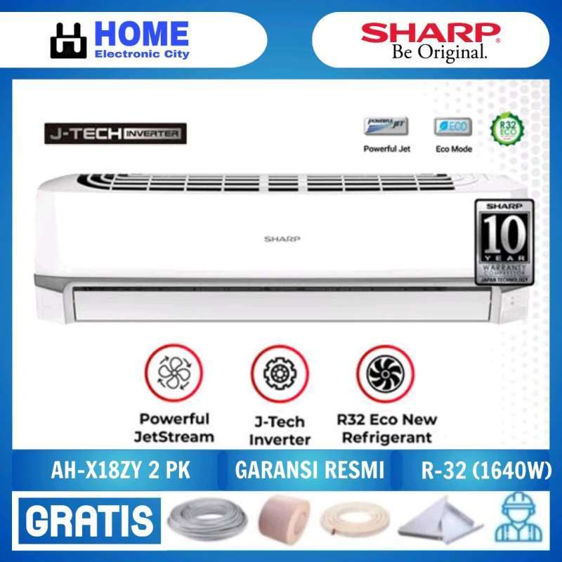 Jual AC SHARP INVERTER AH-X18ZY [2 PK] J-TECH INVERTER TURBO COOLING R32 [GARANSI RESMI] - UNIT ...