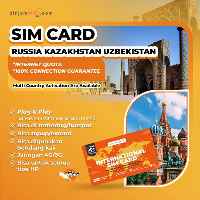 Jual Pinjam Wifi Sim Card Top Up Full Kuota - Russia Kazakhstan ...