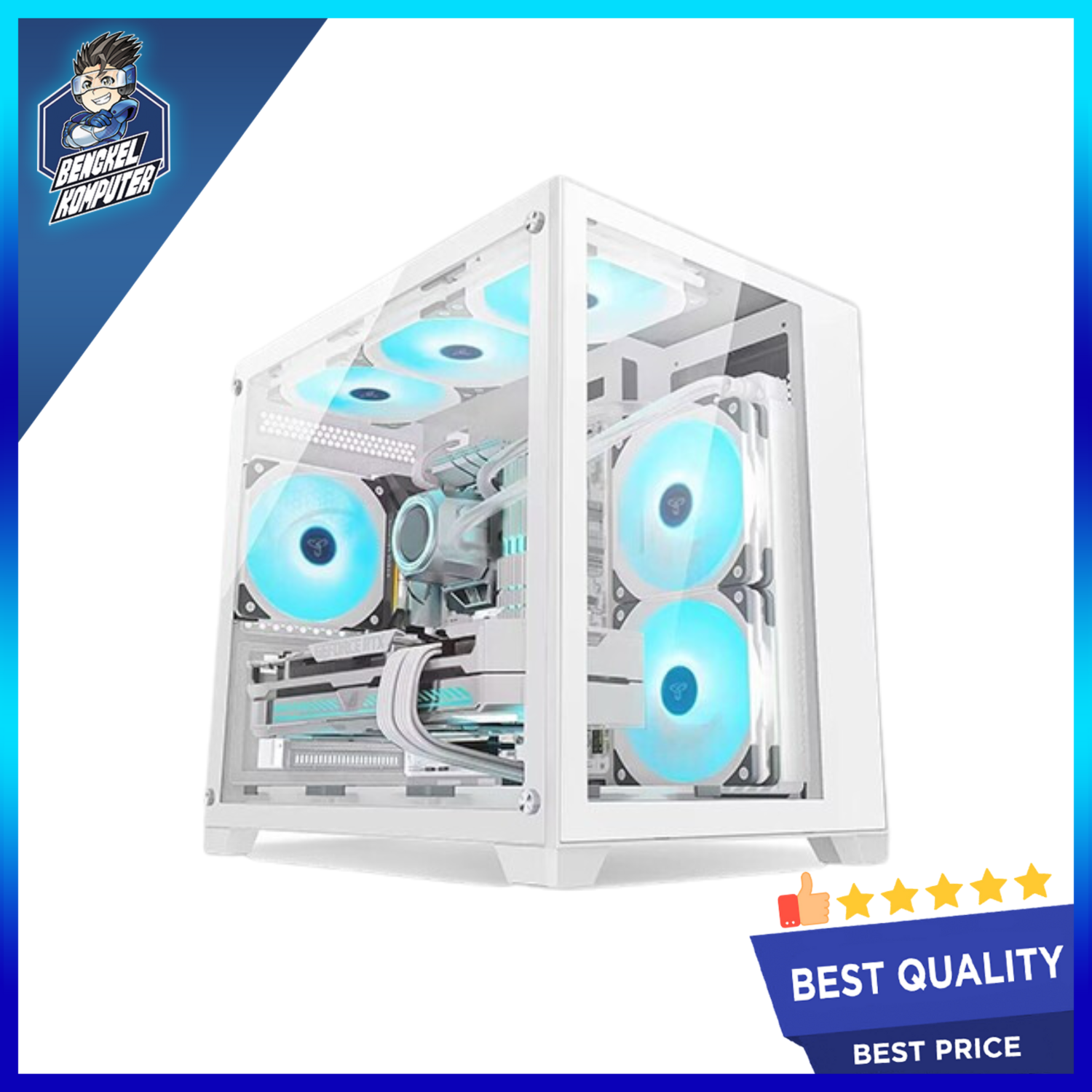 Jual Casing Pc Nyk Nemesis T75 Titans Include 1 Fan Rgb - White Di ...