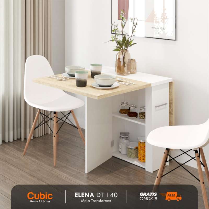 Promo Cubic Meja Makan Minimalis - Dining Table - Elena Dt 140 Diskon ...