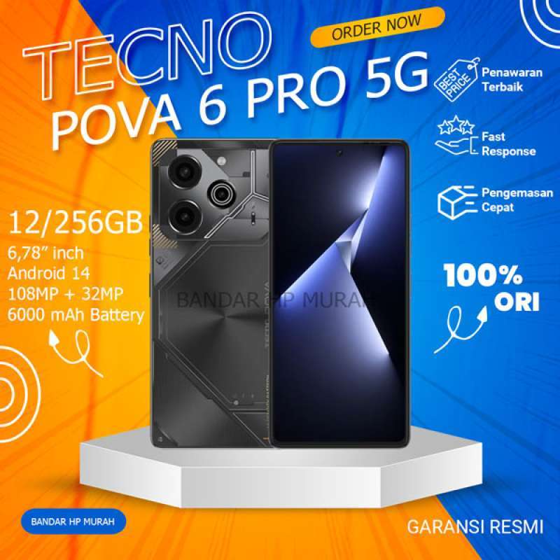 Jual Tecno Pova 6 Pro 5g 12/256gb Nfc 120hz Mediatek Dimensity 6080 5g ...