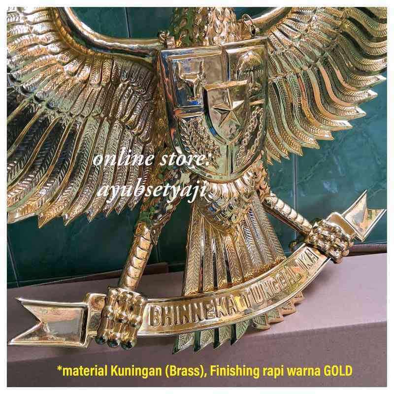 Jual Burung Garuda Pancasila Kuningan Antik Brass Gold Solid Dekorasi ...