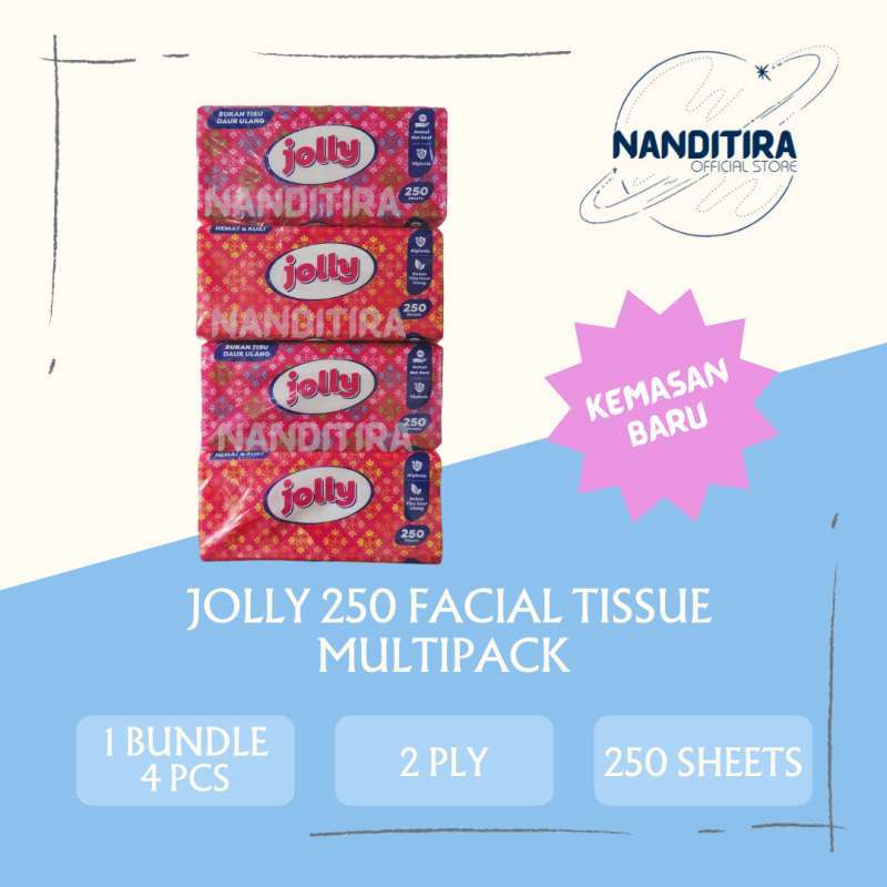 Promo Jolly Soft Pack Tissue Facial 250 Sheets 2 Ply Multipack [1 ...
