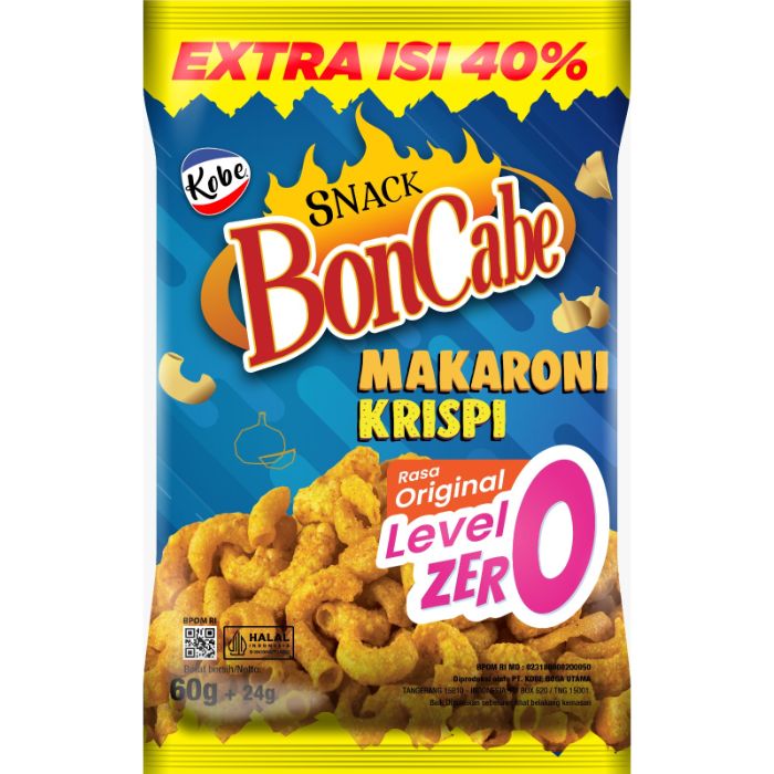 Promo Kobe Boncabe Makaroni Level 0 [60g + 24g] Halal Diskon 8% Di ...