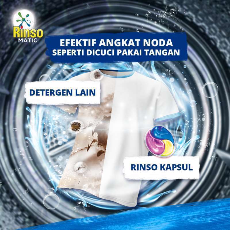 Promo Buy 2 - Rinso Matic Kapsul Konsentrat Lavender Fresh [16 Capsules ...