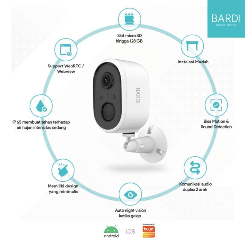 Promo Bardi Smart Ip Camera Cctv Wireless Outdoor With Battery Full Hd ...