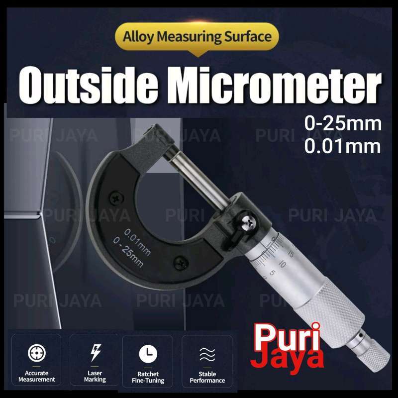 Jual Mikrometer Sekrup 0.01mm 25mm Outside Micrometer Caliper Skrup Kaliper Alat Pengukur ...