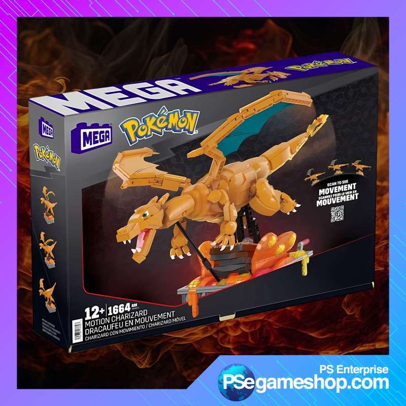 Jual Mega Bloks Pokemon Kinetic Motion Charizard Block Brick Stacking ...