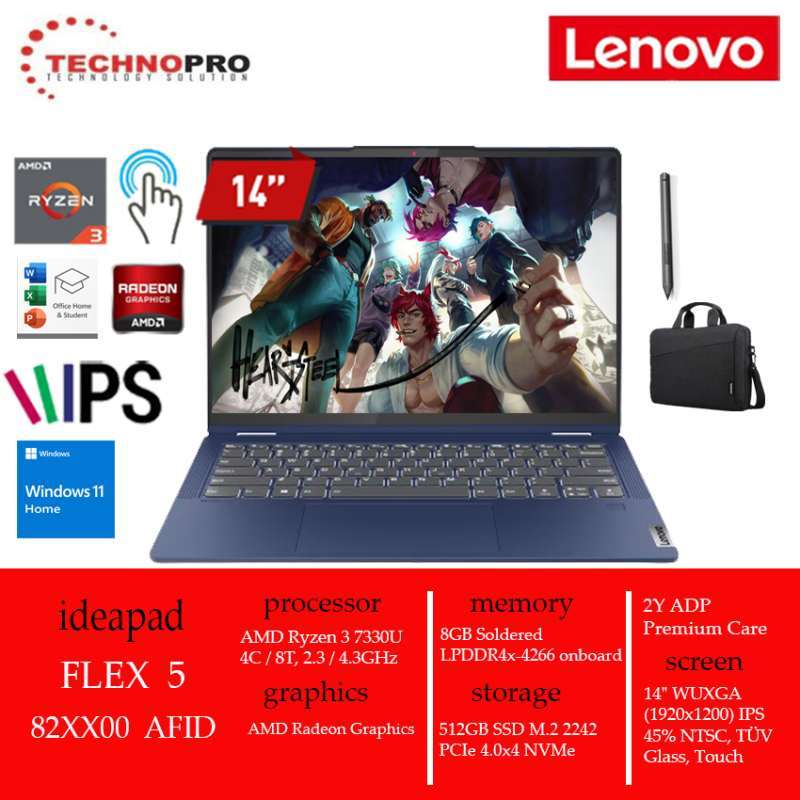 Promo Lenovo Ideapad Flex 5 14abr8 Afid Agid Ahid || Amd Ryzen 3 7330u Amd Radeon 8gb 512gb Ssd ...