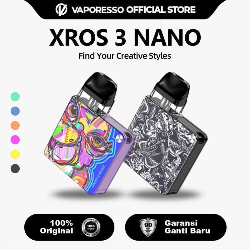 Jual 【innovative Version】vaporesso Xros 3 Nano Pod Kit 1000mah 100% ...