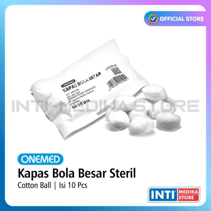 Kapas Bola Besar Steril Onemed Lengkap Harga Terbaru April 2024 | Blibli