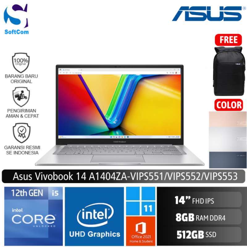 Promo Asus Vivobok 14 A1404za Vips551 Vips552 Vips553 Notebook [core I5 ...
