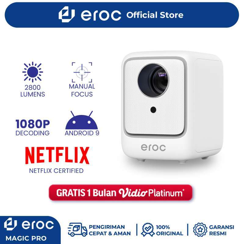 Promo Eroc Smart Mini Projector Full Hd Decoding 4k - 2800 Lumens Android Ios Cast Netflix ...