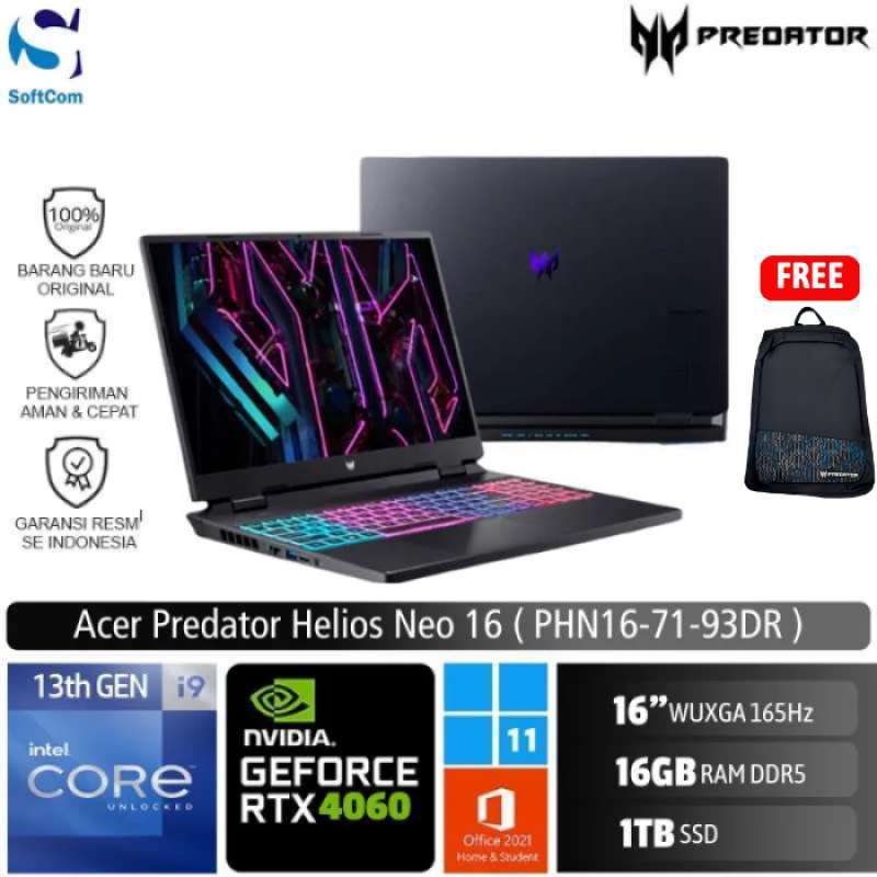 Promo Acer Predator Helios Neo 16 Phn16 71 93dr Laptop Gaming [core I9 ...