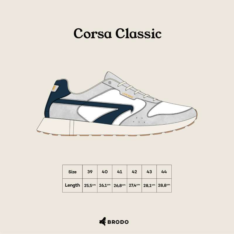 Promo Brodo - Sneakers Corsa Classic White Green - 39 Diskon 46% Di ...