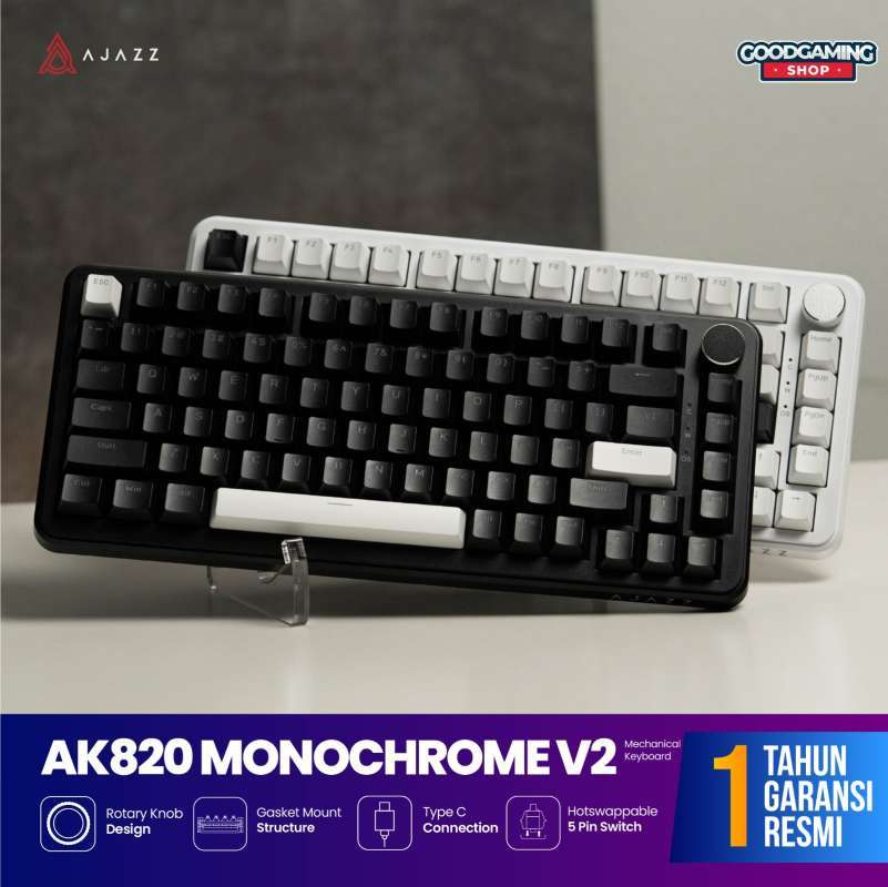 Promo Ajazz Ak820 Monochrome - Mechanical Keyboard - V2 - Hitam Diskon ...