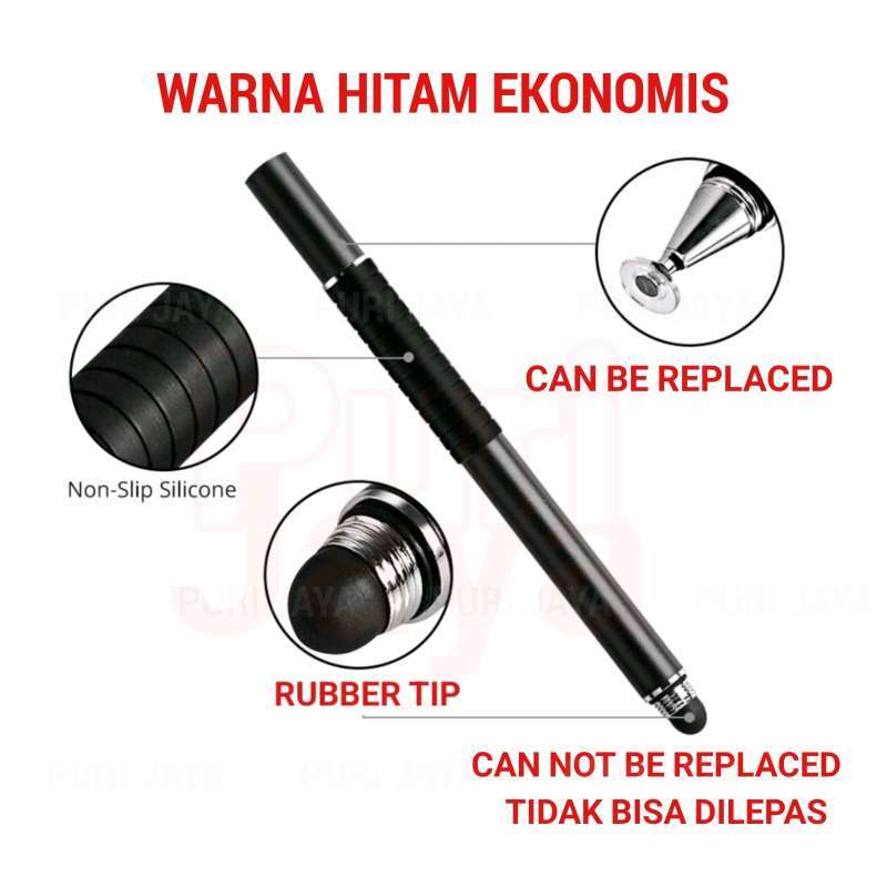 Jual Stylus Pen Kapasitif 2in1 Capacitive Pen Fine Point Touch Screen ...