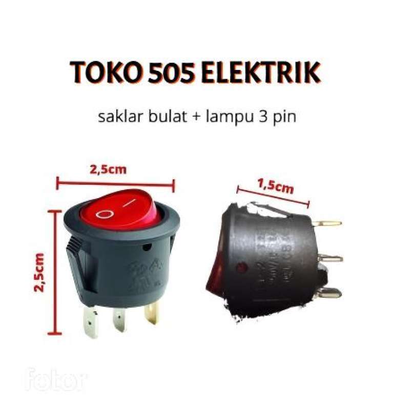 Jual Rocker Saklar Switch Lampu Bulat 3pin On Off Switch Lampu Bulat Di Seller Mall Multi