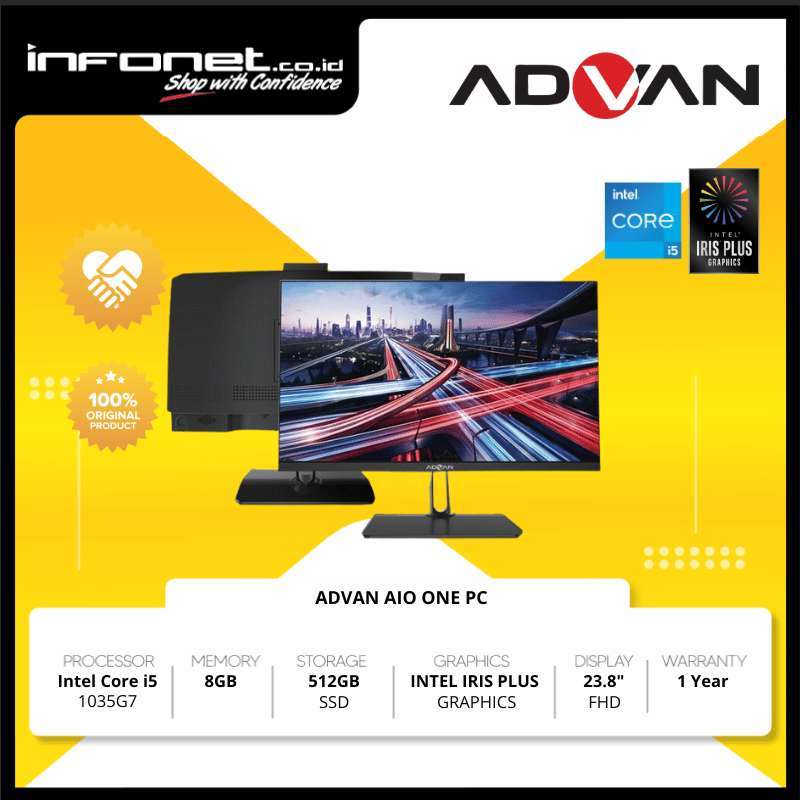Jual Advan Aio One Pc I5 1035g7 8gb 512gb Ssd 23.8 Fhd W11 Di Seller Infonet Store - Pt.infonet ...