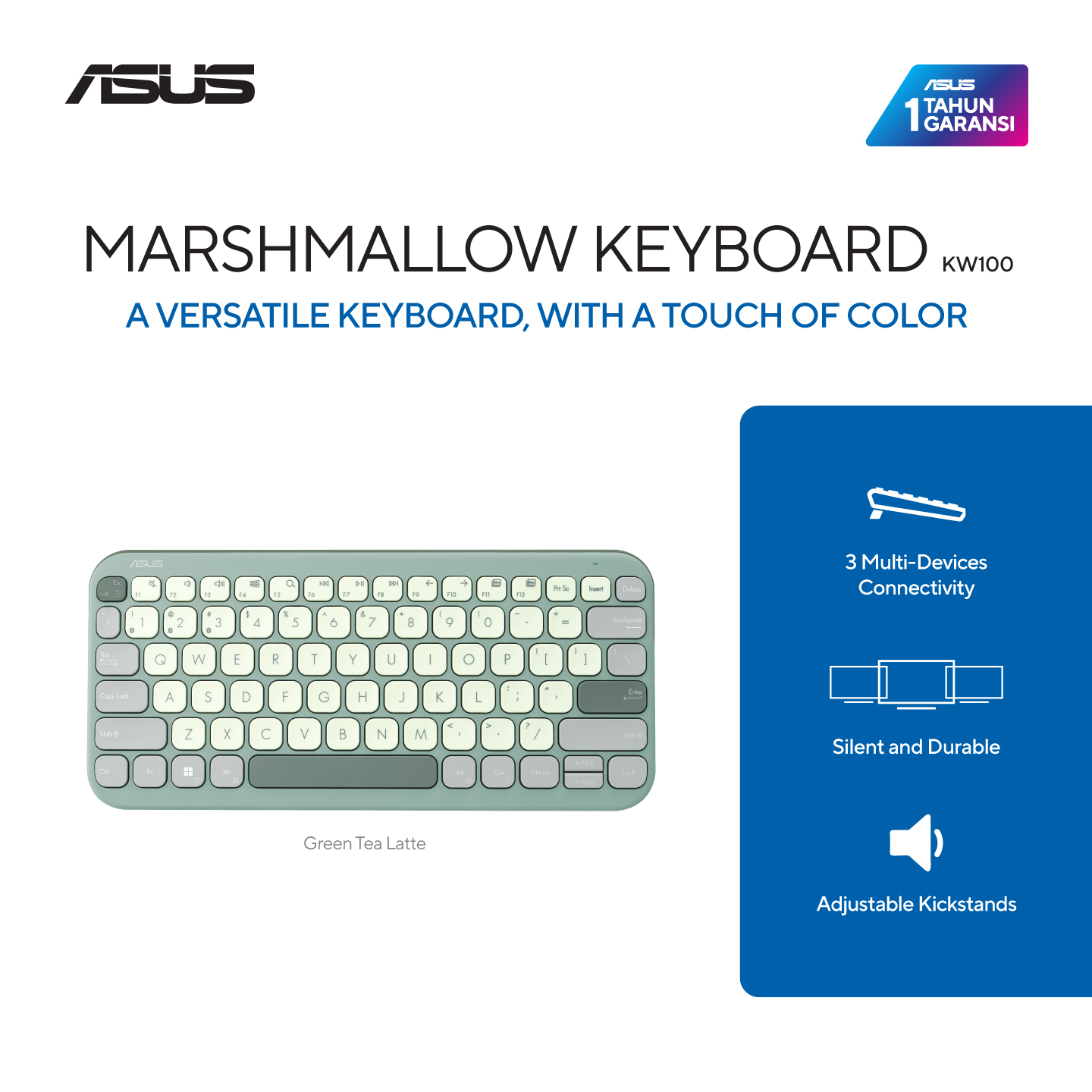 Promo Asus Kw100 Marshmallow Keyboard Bkb010 - Hijau Diskon 30% Di ...