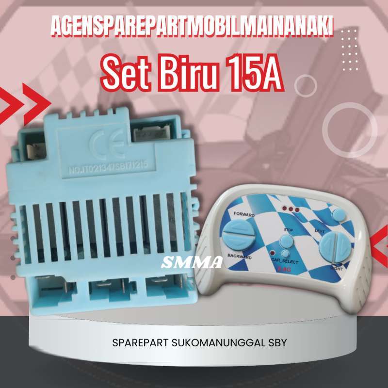 Jual Receiver+remote Control Biru 15a 2,4ghz (modul Pcb) Mobil Aki ...