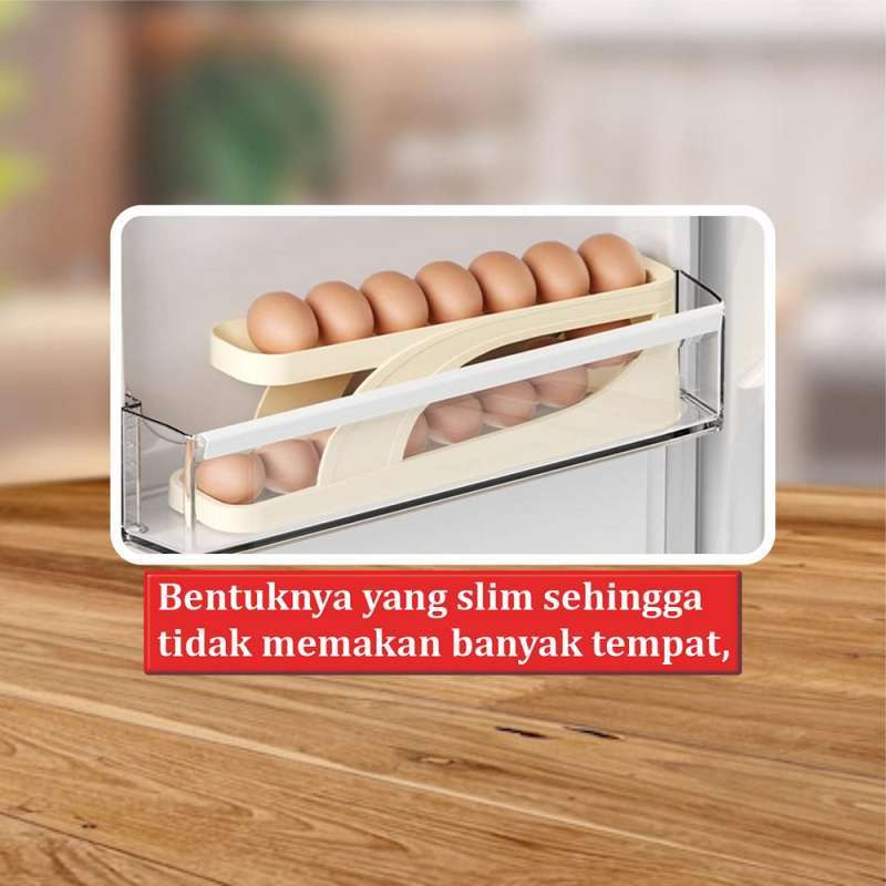 Jual Oem One-c993 Tempat Telur Ayam Kulkas 2 Tingkat Bergulir Otomatis ...
