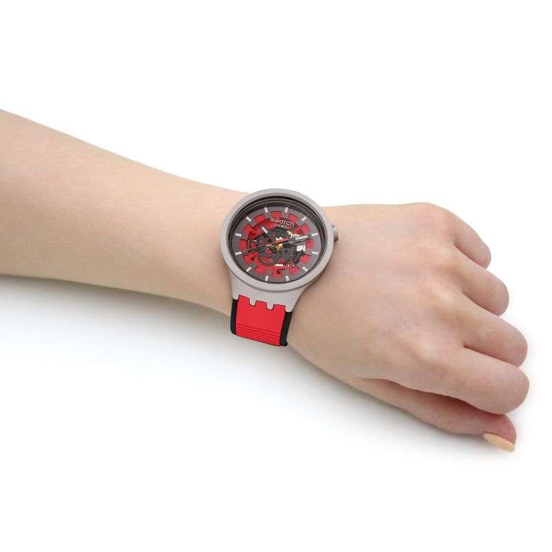Promo Swatch Sb07s110 Red Juicy Irony Jam Tangan Pria Analog Stainless ...