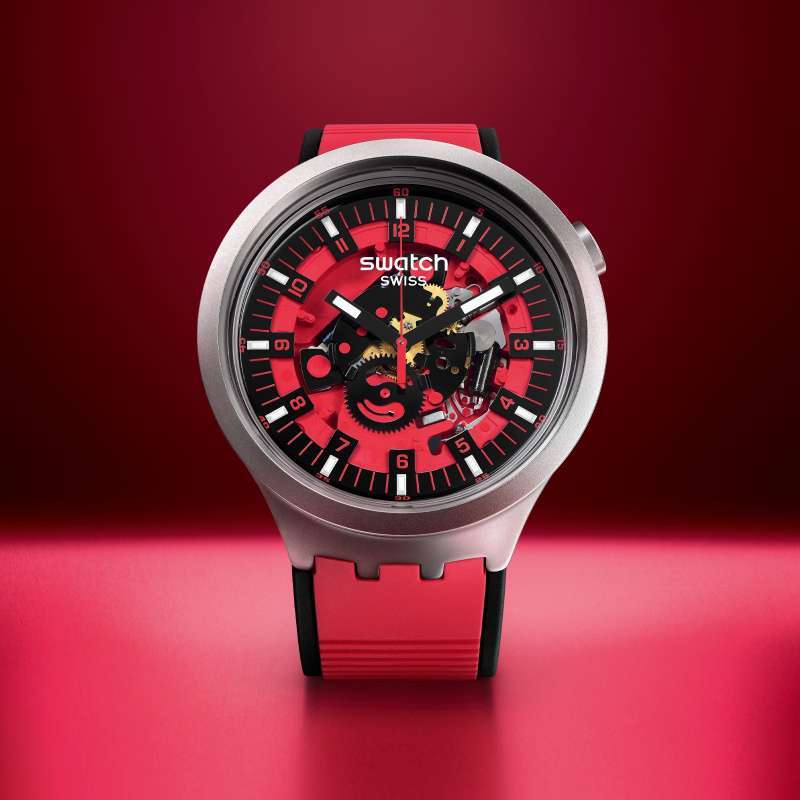 Promo Swatch Sb07s110 Red Juicy Irony Jam Tangan Pria Analog Stainless ...