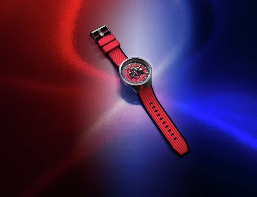 Promo Swatch Sb07s110 Red Juicy Irony Jam Tangan Pria Analog Stainless ...