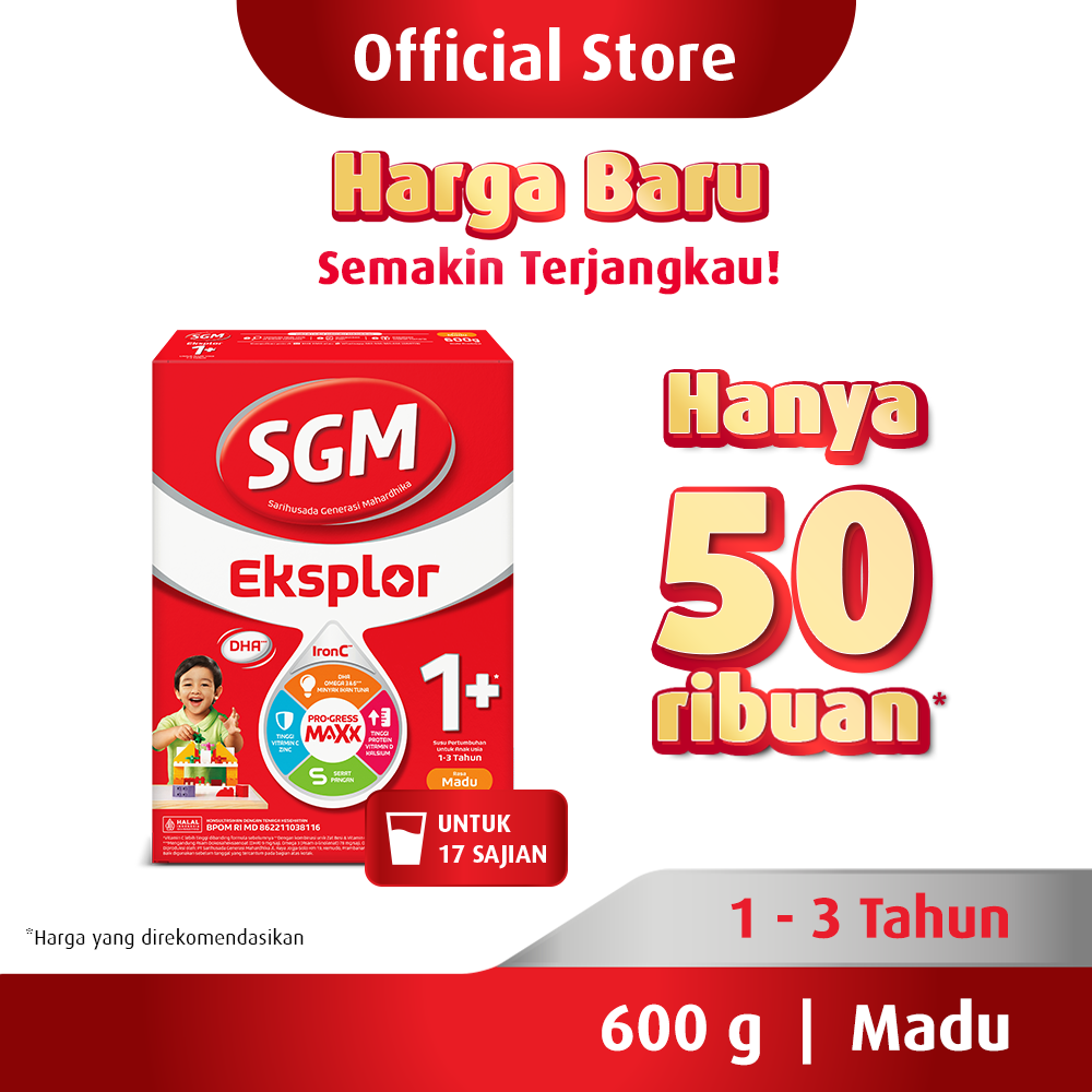 Promo Sgm Eksplor Aktif 1+ Pro-gressmaxx Madu Susu Formula 600 G Diskon ...